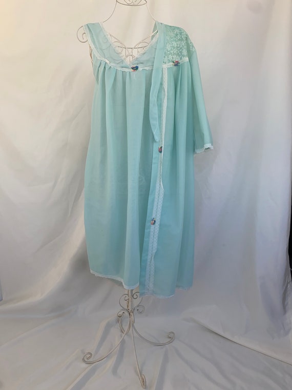 Vintage Turquoise color Dress and Gown - Gem