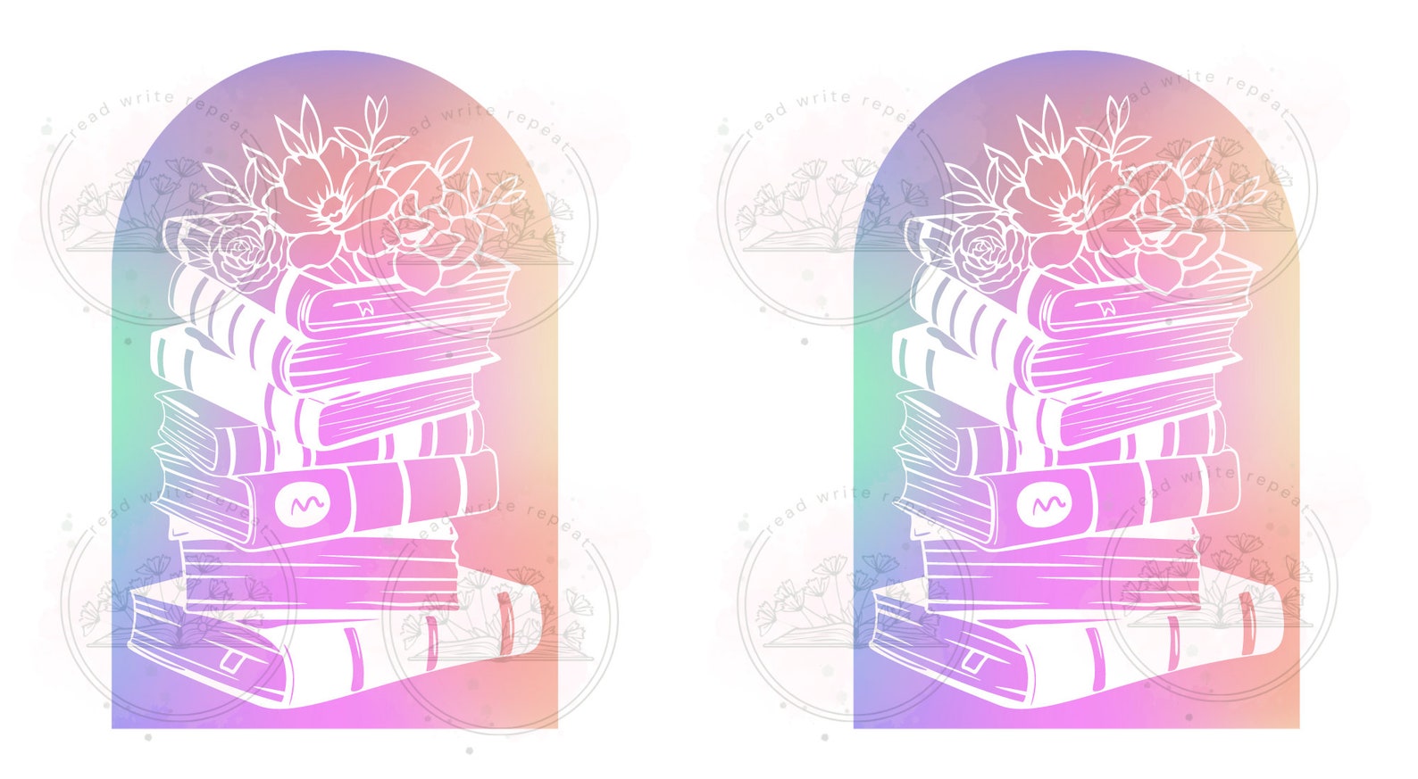Holographic Iridescent Book Stack 16oz Glass Libby Cup Tumbler Wrap ...