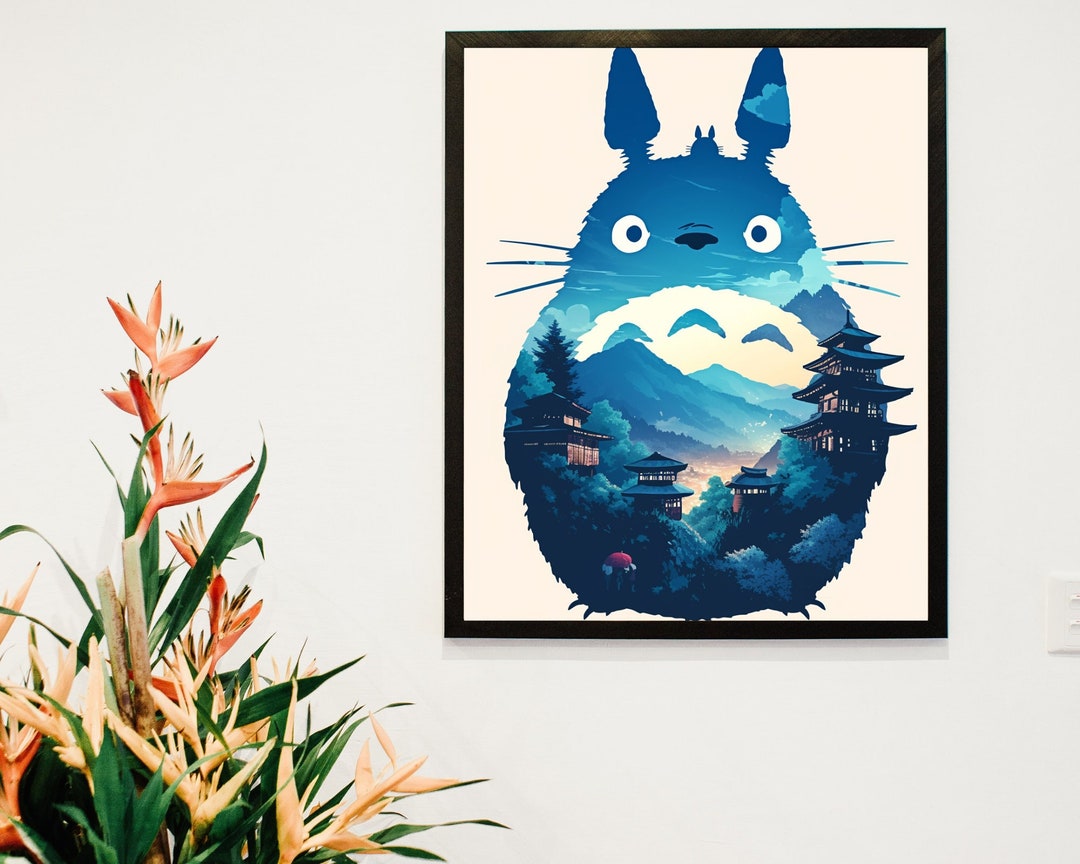 My Neighbor Totoro Poster, Totoro Japanese Tapestry, Printable Wall Art ...