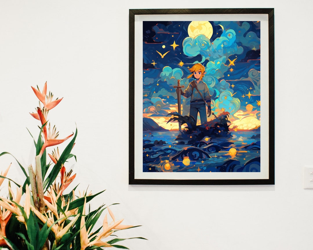 Link From Zelda Van Gogh, TOTK, BOTH, Legend of Zelda, Anime Poster ...