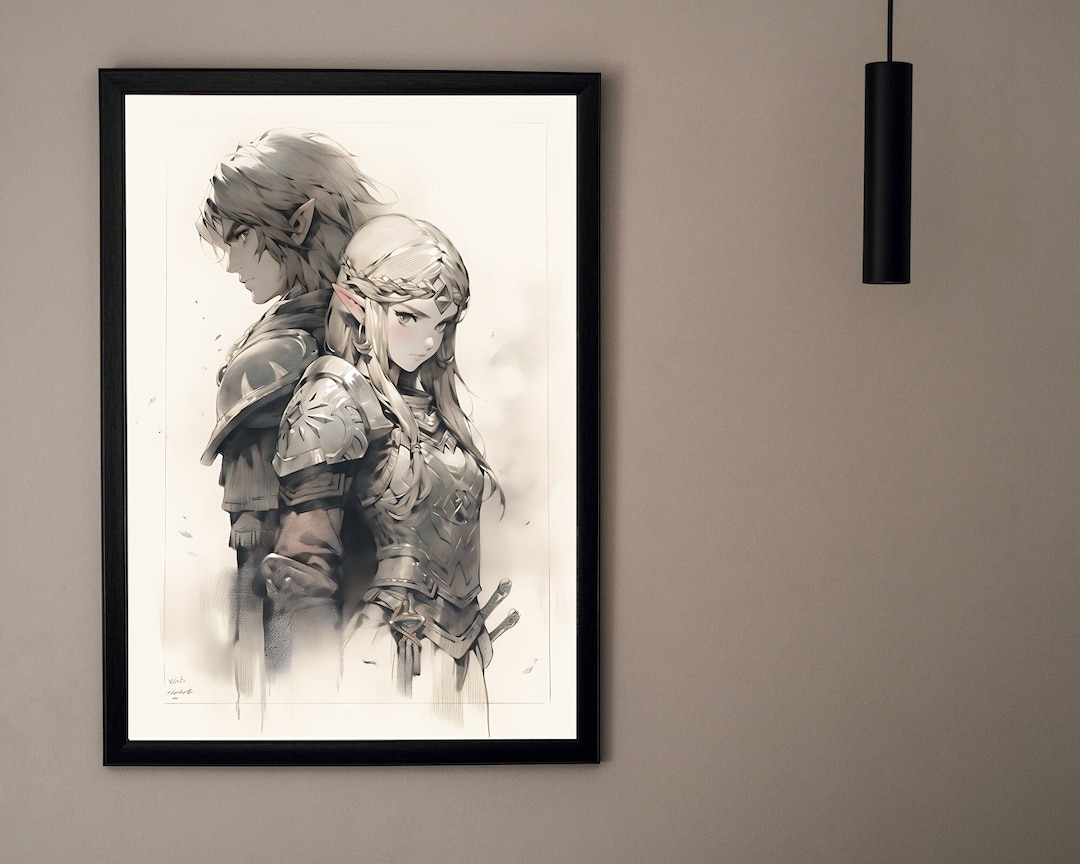 Link and Zelda Poster Perfect for Fan of Zelda Breath of the - Etsy