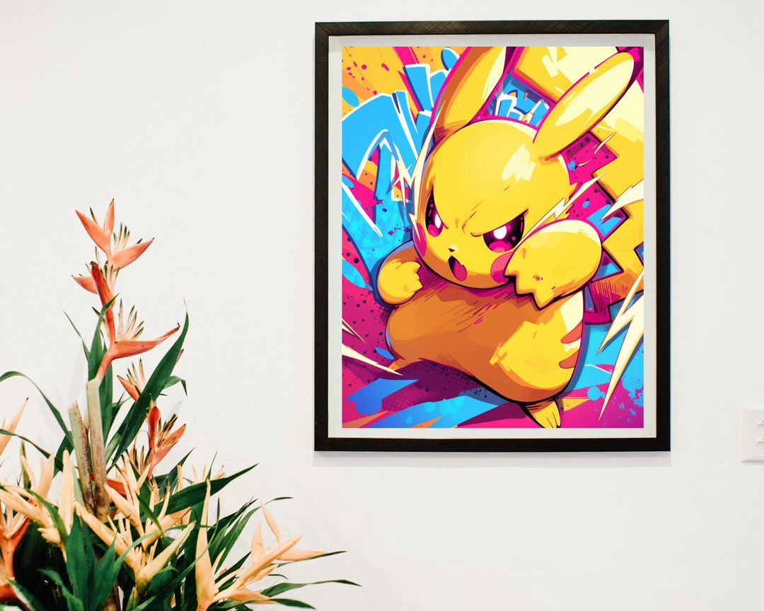 Pikachu and Ash Poster, Pikachu Poster, Pokemon Poster, Comics Pikachu ...
