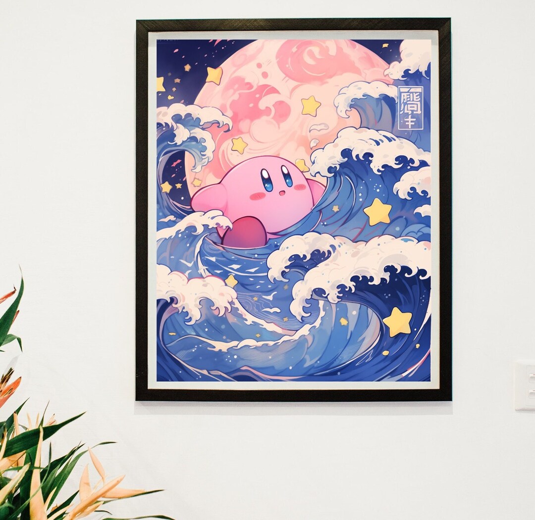 Affiche Kirby grande vague Dream Land, Super Smash Bros, affiche d ...