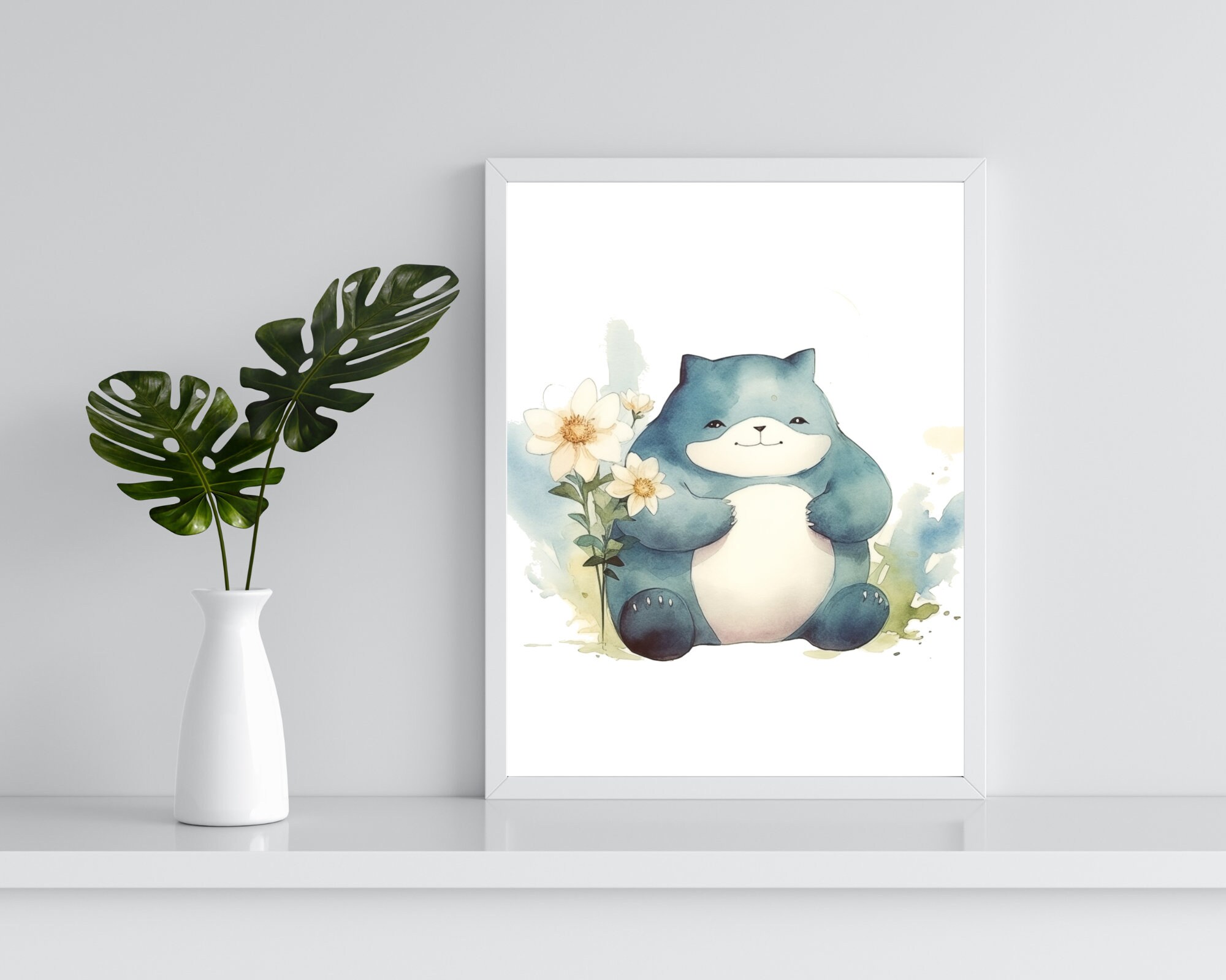 Watercolor Set of 6 Pokemons Poster Print, Ready to Print, Pokemon ...