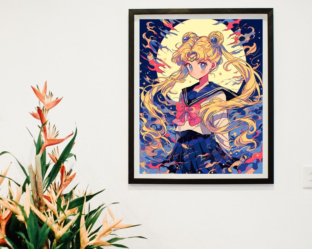 Sailor Moon Poster, Sailor Moon Flowy Art, Cute Sailor Moon, Old Manga ...