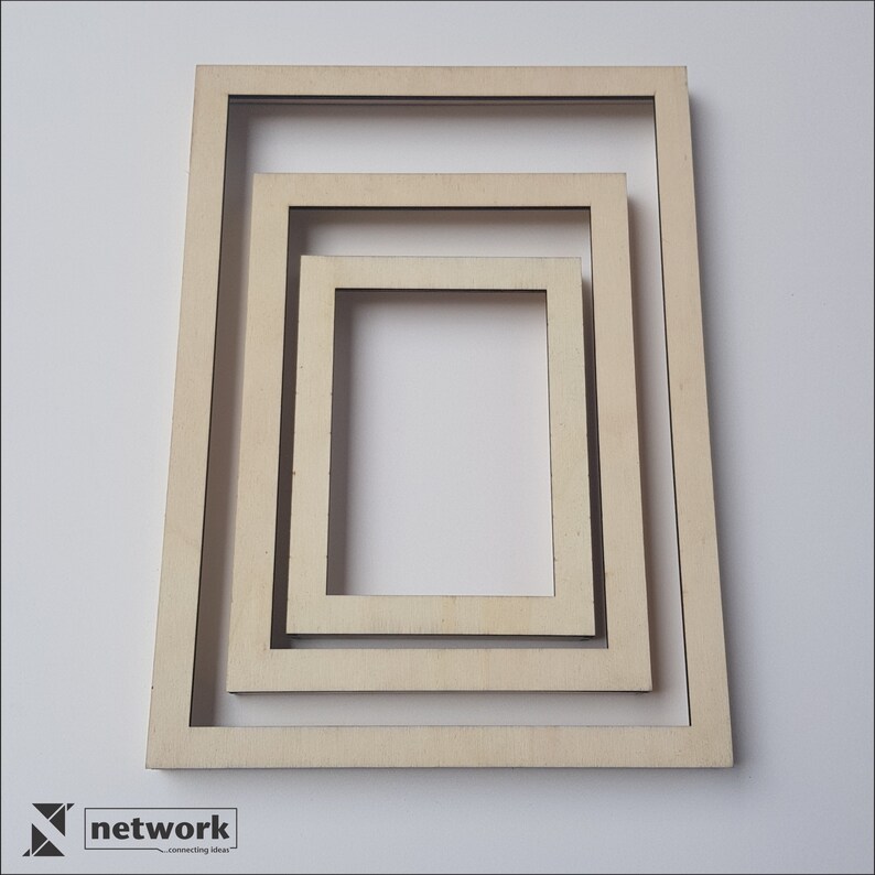 Photo Frame Set A4, A5, A6 Template for Laser Cut SVG AI DXF Glowforge ...