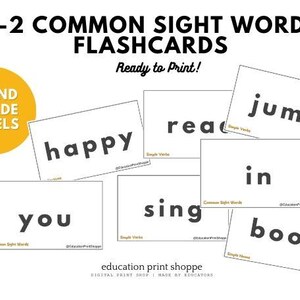 Common Sight Words Flashcards | High-frequency Words Vocabulary Root ...