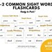 Common Sight Words Flashcards | High-frequency Words Vocabulary Root ...