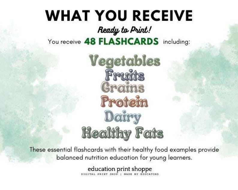 Healthy Foods Flashcards | Printable | Educational Resource Health ...