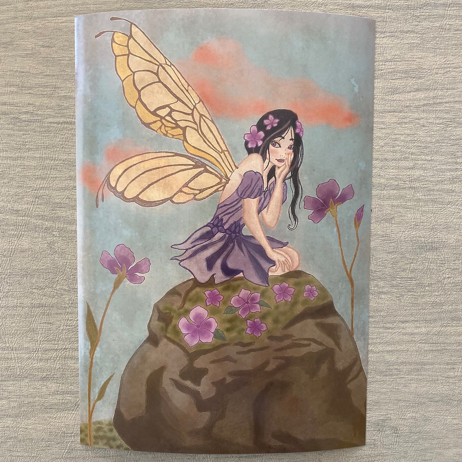 The Violet Fairy Art Print - Fairy Art Print - Flower Fairy Art Print ...