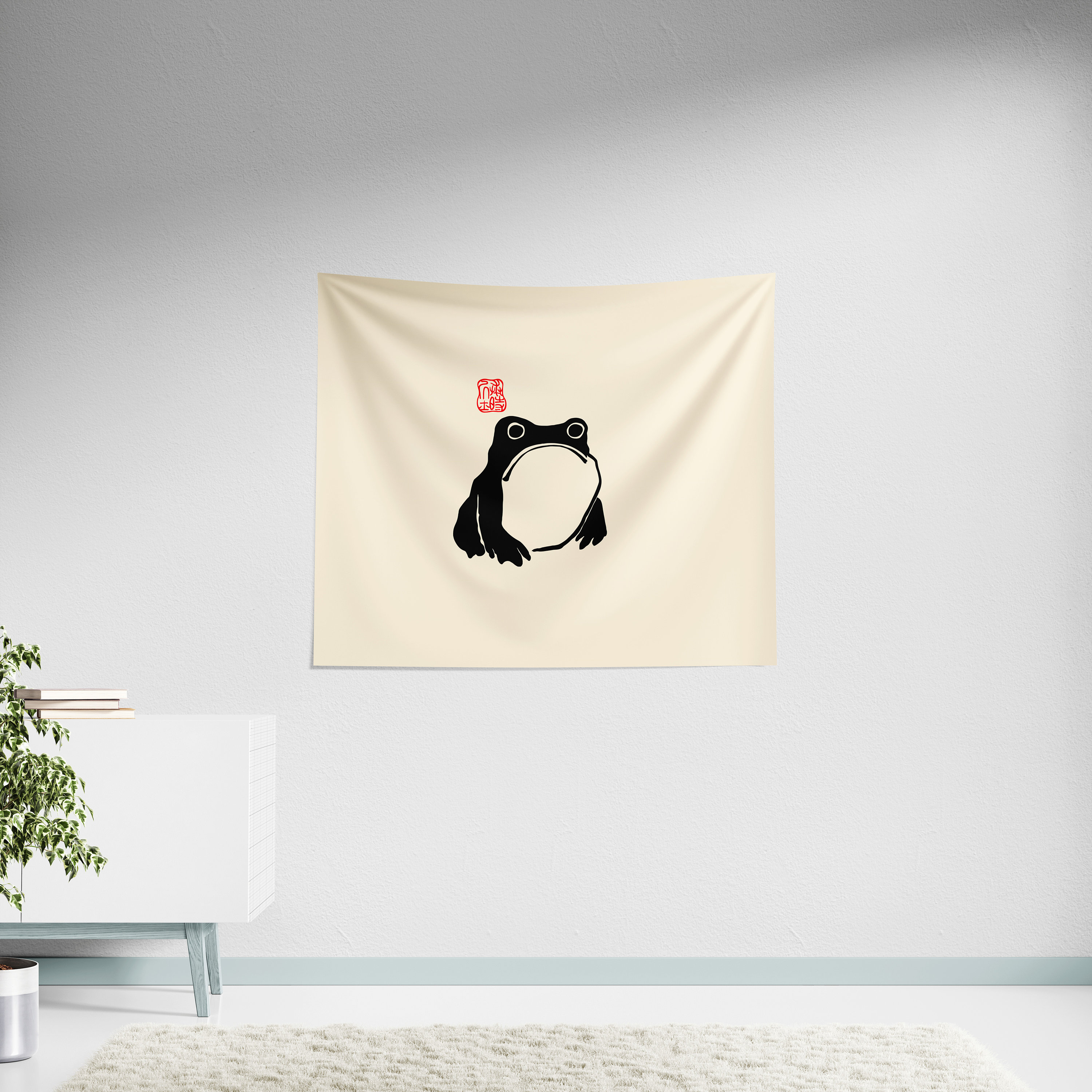 Unimpressed Frog Meika Gafu by Matsumoto Hoji 1814 Wall Tapestry ...