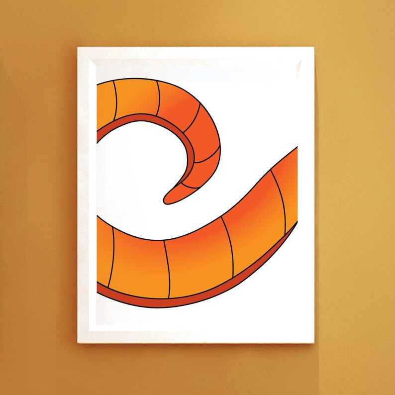 Orange Snake Wall Art Set of 3 / Kids Room Snake Wall Art Prints ...