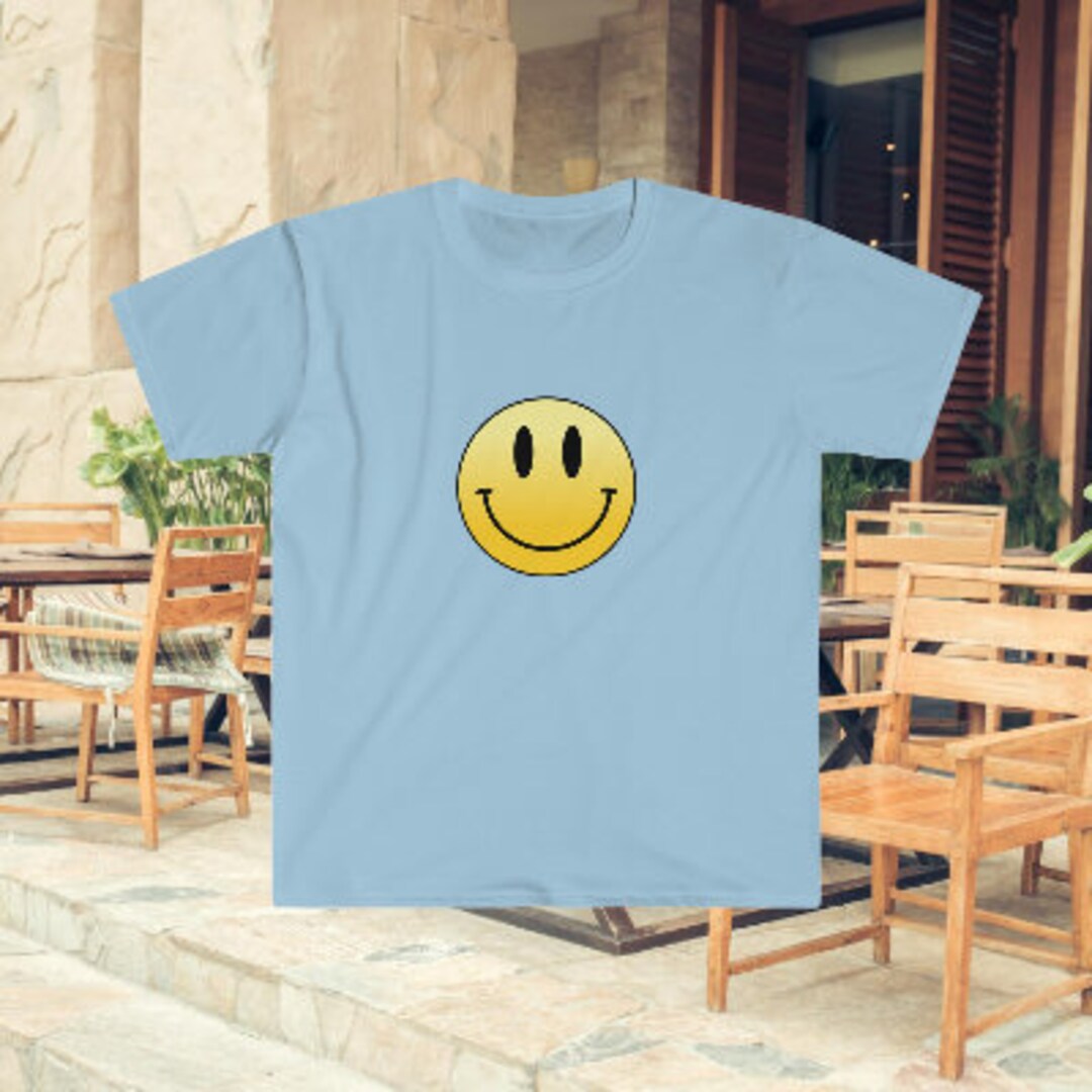 Customizable T Shirt, Smile Emoji T-shirt,tee,tees,tshirts,custom Shirt ...