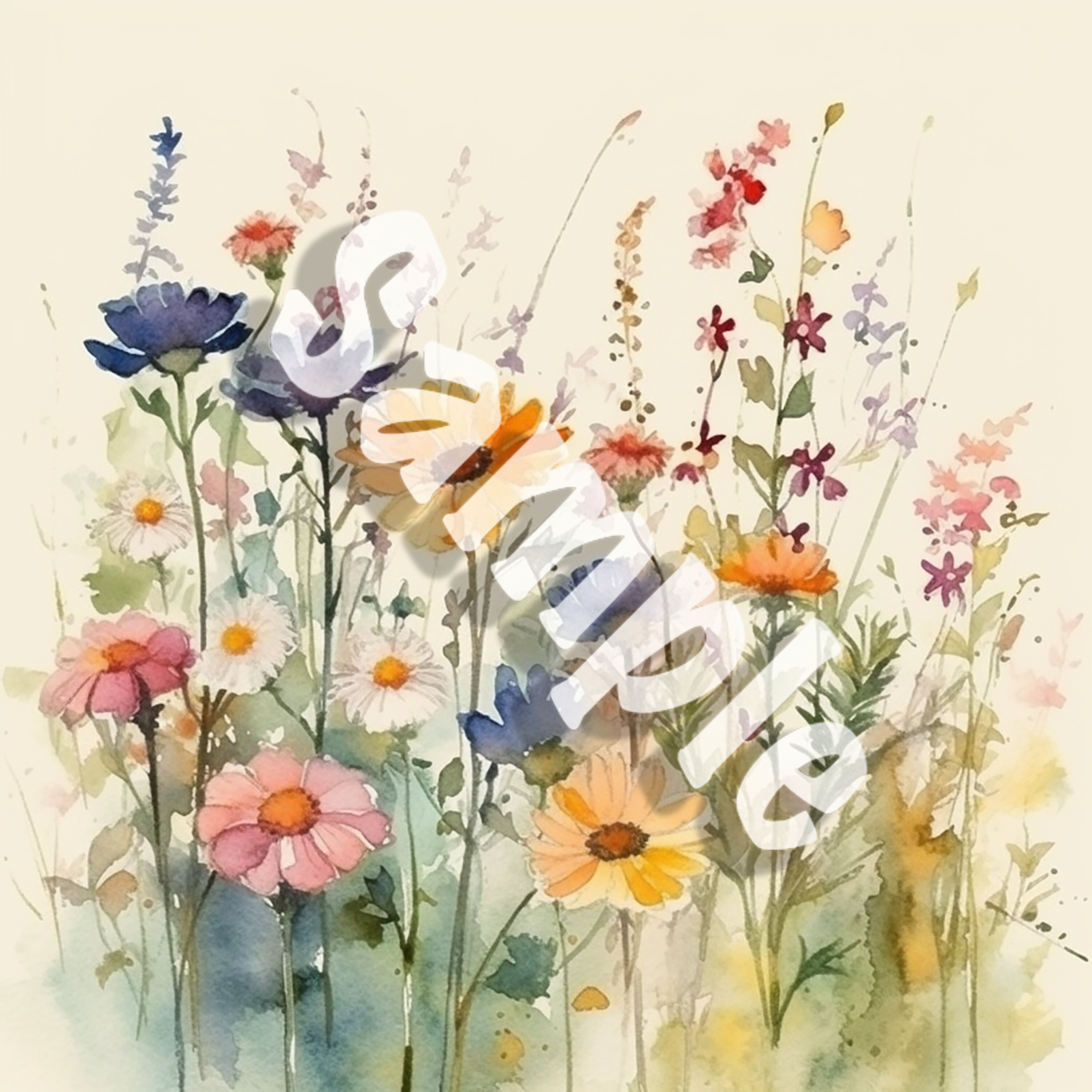 Flower Meadow Clipart 20 High Quality Pngs Commercial Use Digital ...