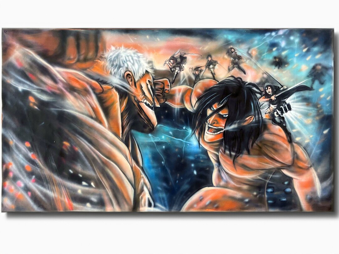 Custom Anime Airbrush Artwork on Canvas - Personalized Hand-drawn Anime ...