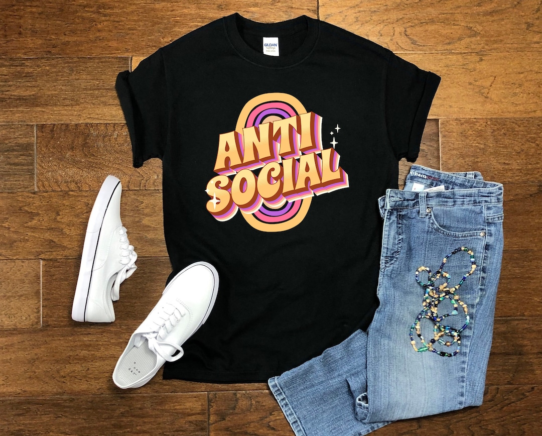Anti Social T-shirt - Etsy
