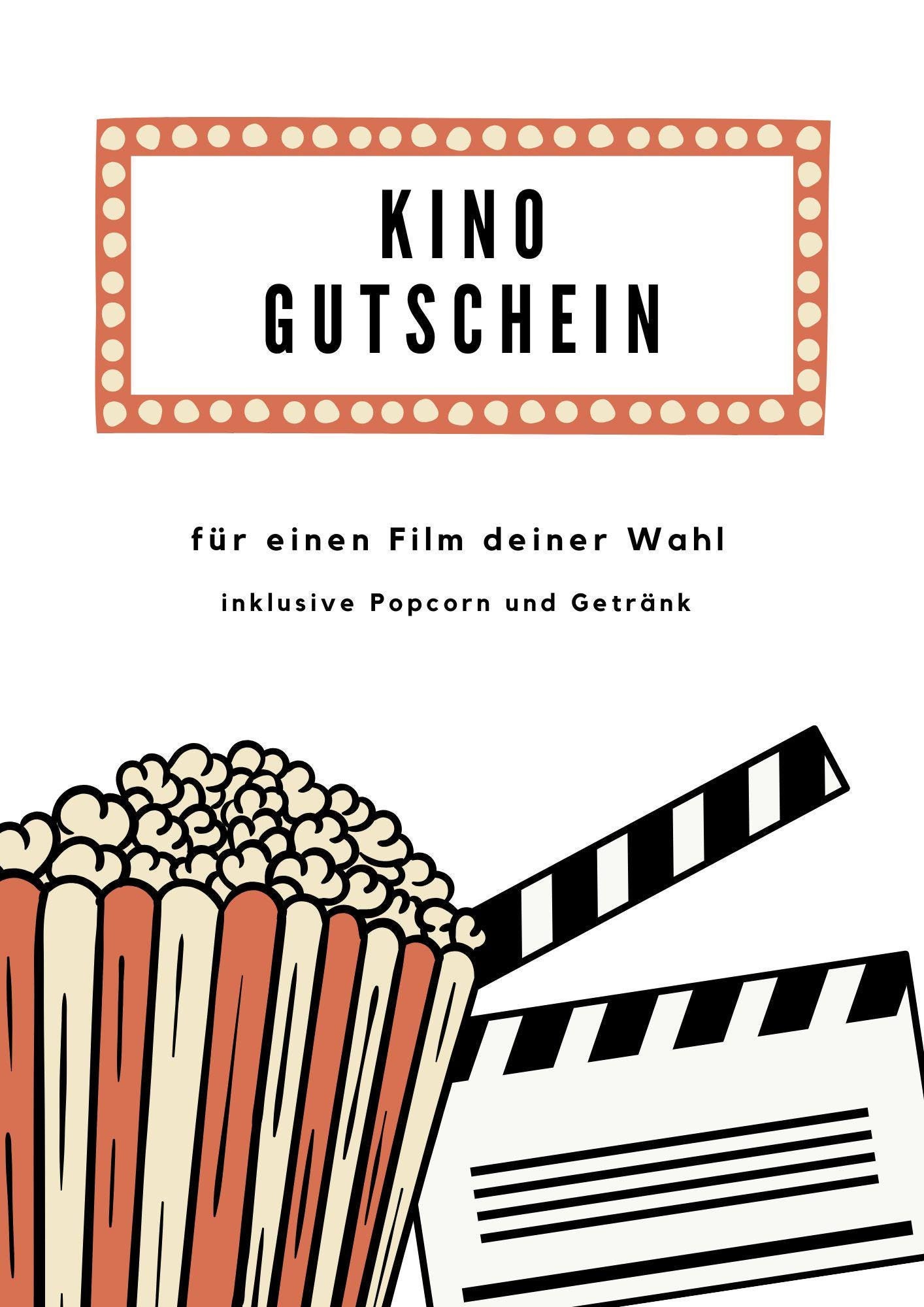 Kinogutschein zum ausdrucken und verschenken - Etsy.de