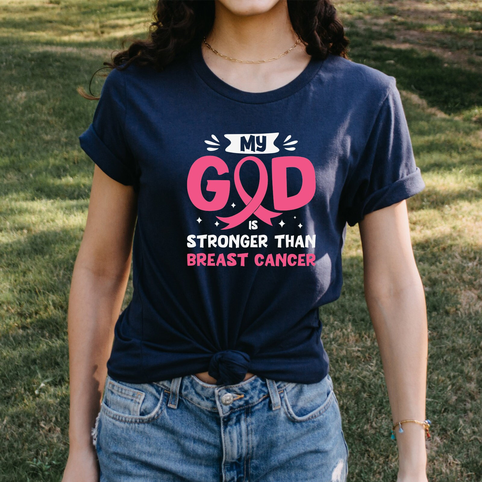 My God is Stronger Than Breast Cancer Breast Cancer Awareness - Etsy