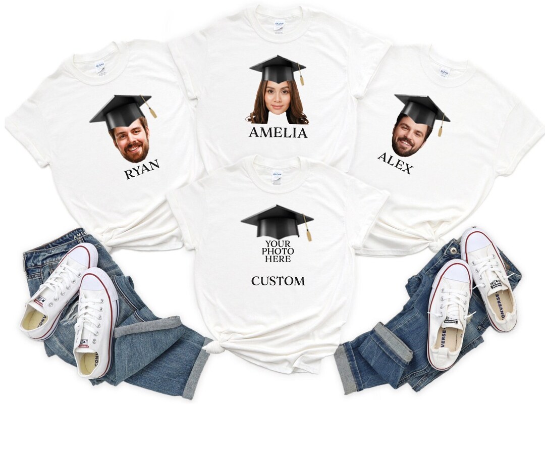 Personalized Graduation Face Photo Shirt, Class of 2024 Graduation Crew ...