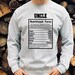 Personalized Uncle Birthday Gift Hoodie/sweatshirt, Funny Uncle Life ...