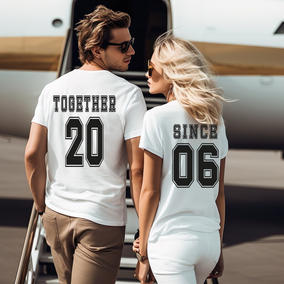 Together Since Couple Shirt, Personalized Matching Valentine's Day ...