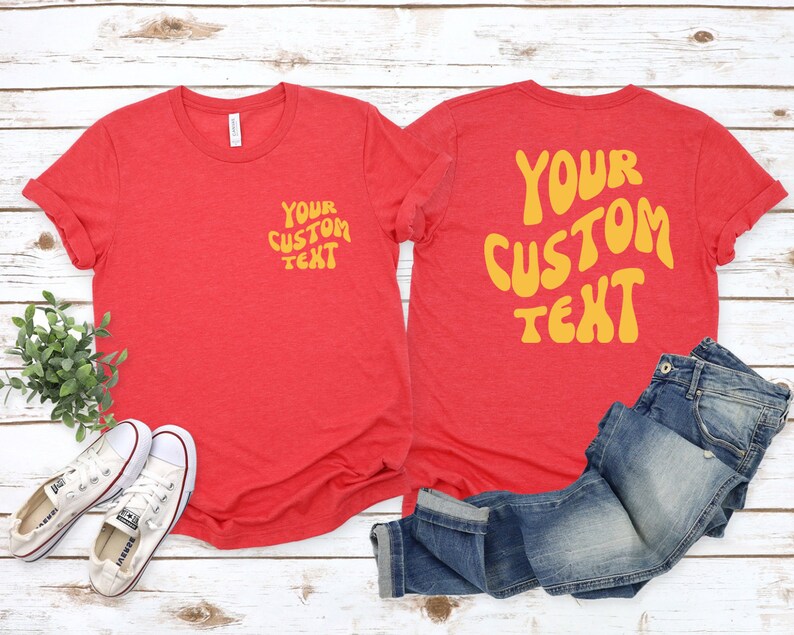 Custom Add Your Text Aesthetic Shirt Add Name and Text to - Etsy