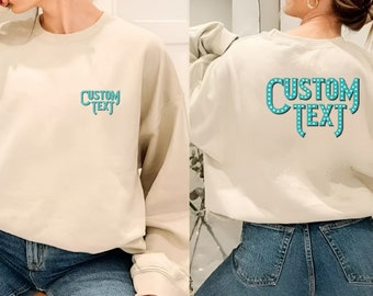 Custom Add Your Text Aesthetic Shirt, Add Name and Text to Luxury Gift ...