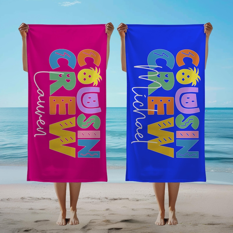 Custom Family Name Beach Towels - Etsy