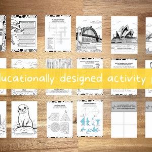 SYDNEY Kids Activity Pack, Coloring, Puzzles, Mazes, Animal Oregami and ...