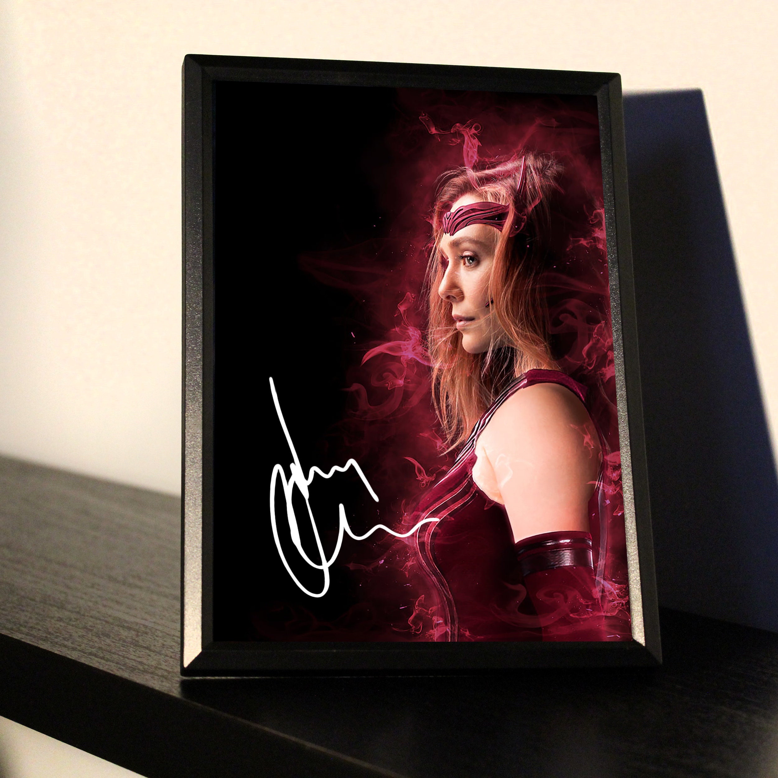 ELIZABETH OLSEN Signed Autograph Reprint With Frame - Etsy