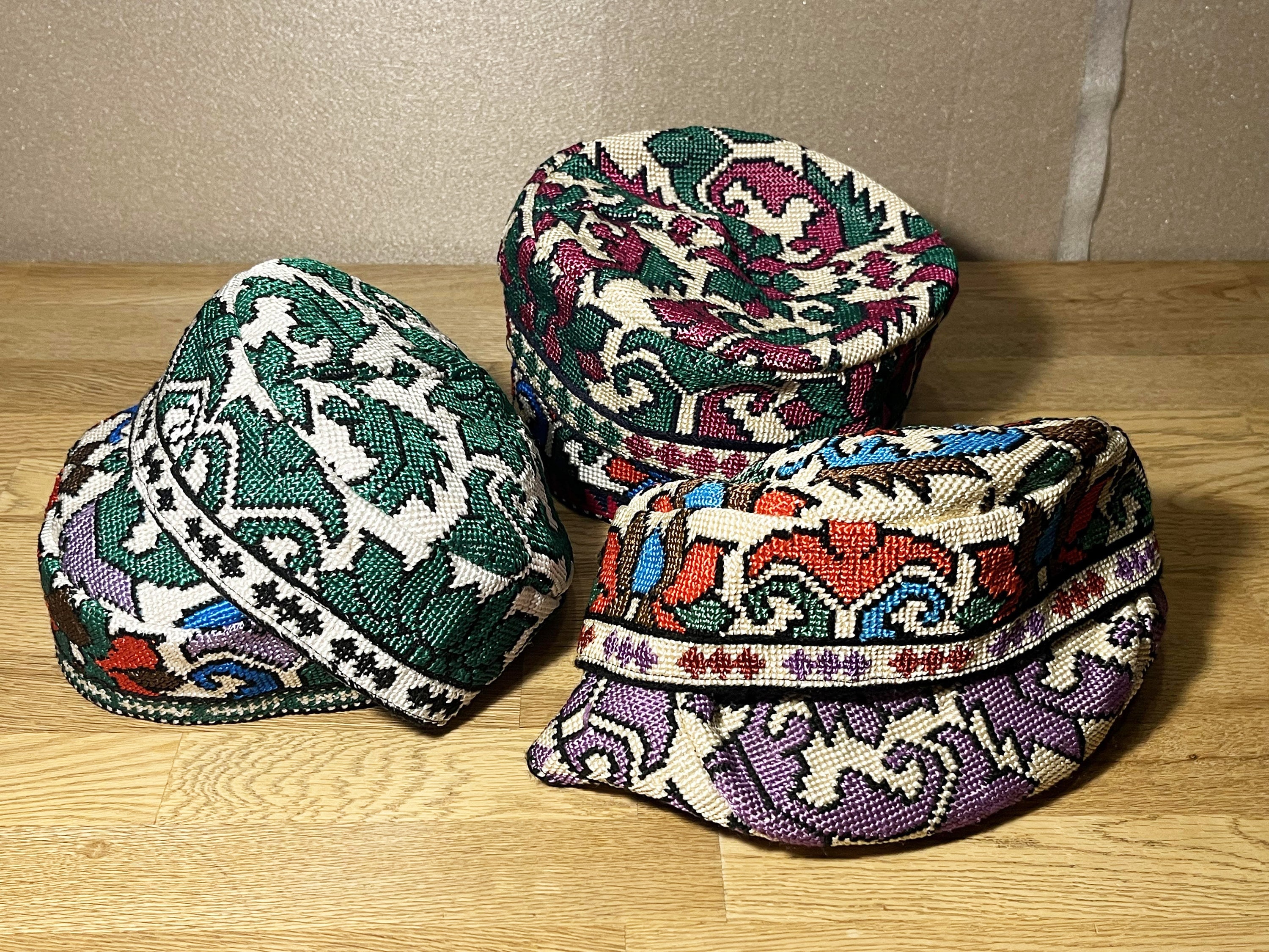 Handmade Uzbek Kufi Cap. Unisex Oriental Doppi, Antique Hat With ...