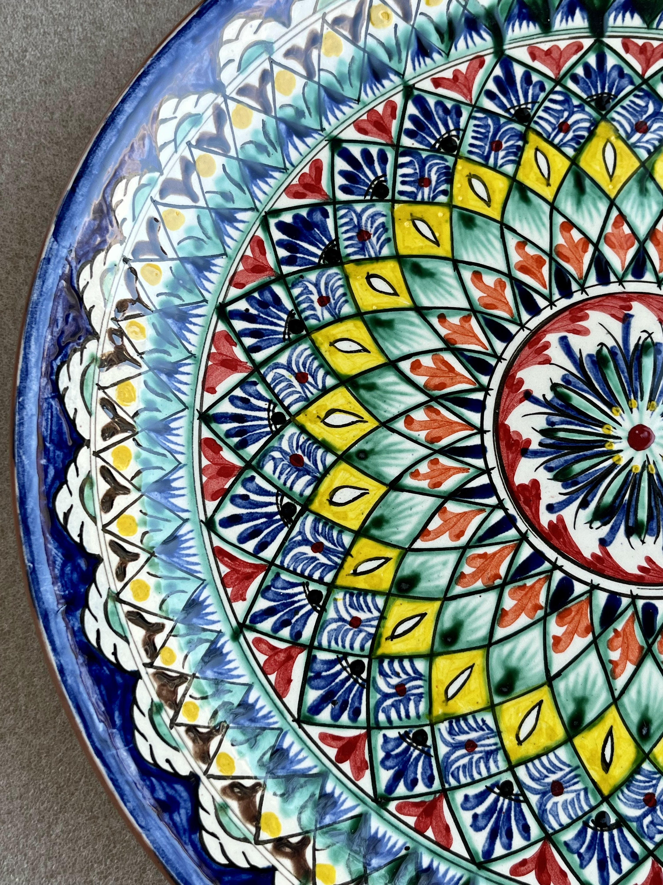 32cm Handmade Ceramic Plate From Uzbekistan. Central Asian Pilaf Lagan ...