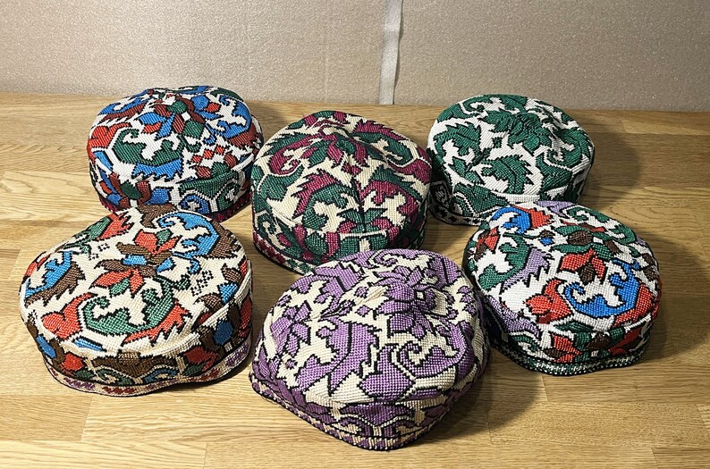 Handmade Uzbek Kufi Cap. Unisex Oriental Doppi, Antique Hat With ...