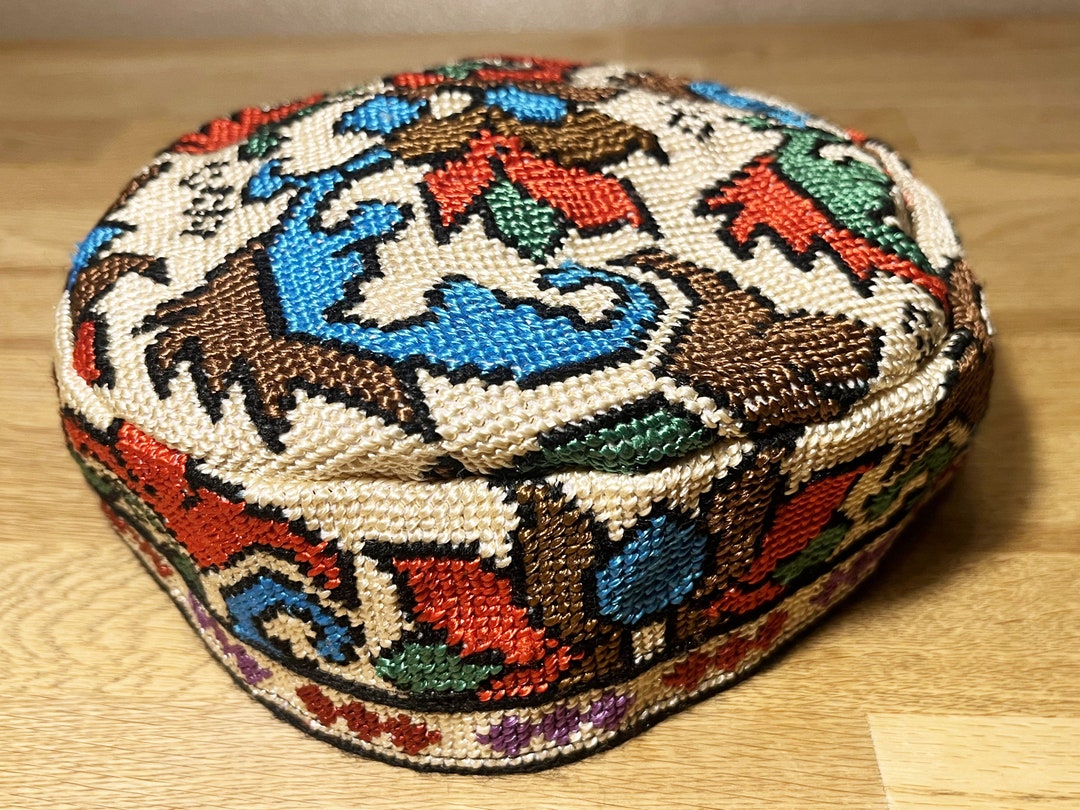 Handmade Uzbek Kufi Cap. Unisex Oriental Doppi, Antique Hat With ...