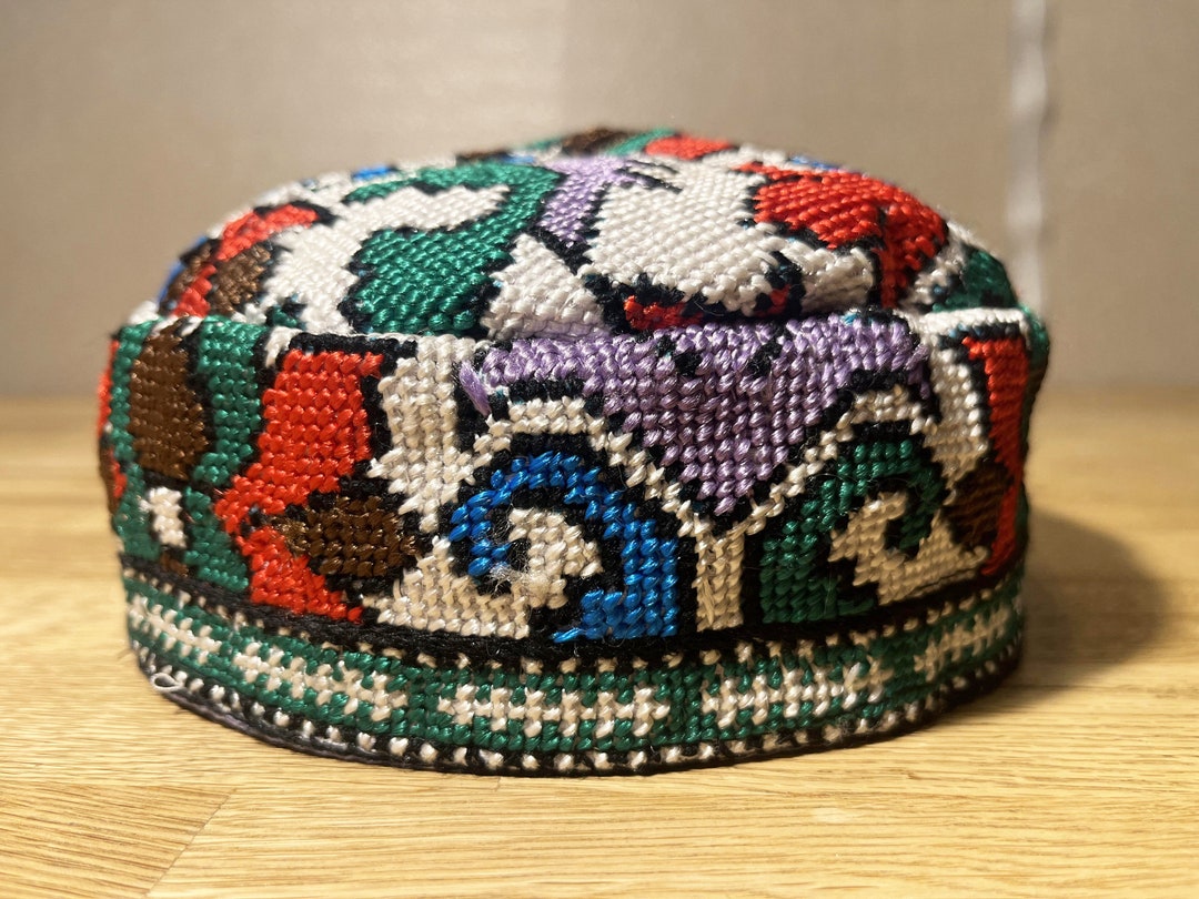 Handmade Uzbek&persian Kufi Cap. Central Asian Hats, Antique Hat With ...