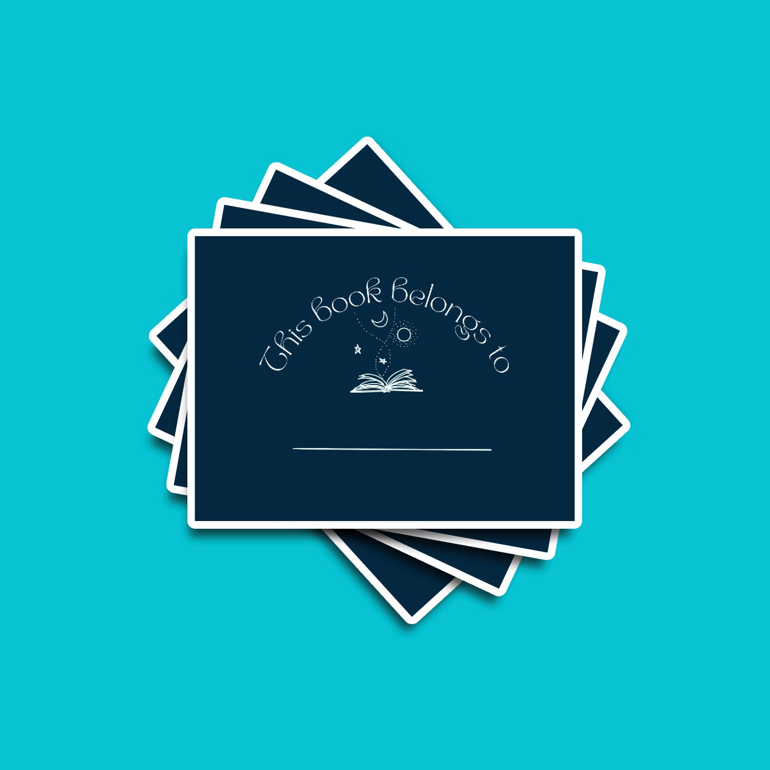 This Book Belongs to Sticker, Book Label, Library Book Nook, Book Merch ...