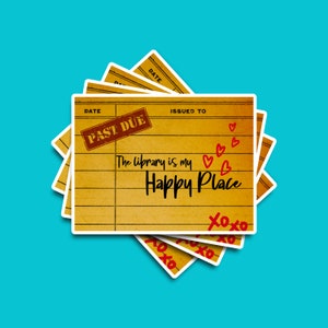 The Library is My Happy Place, Library Book Nook, Gift for Librarian ...