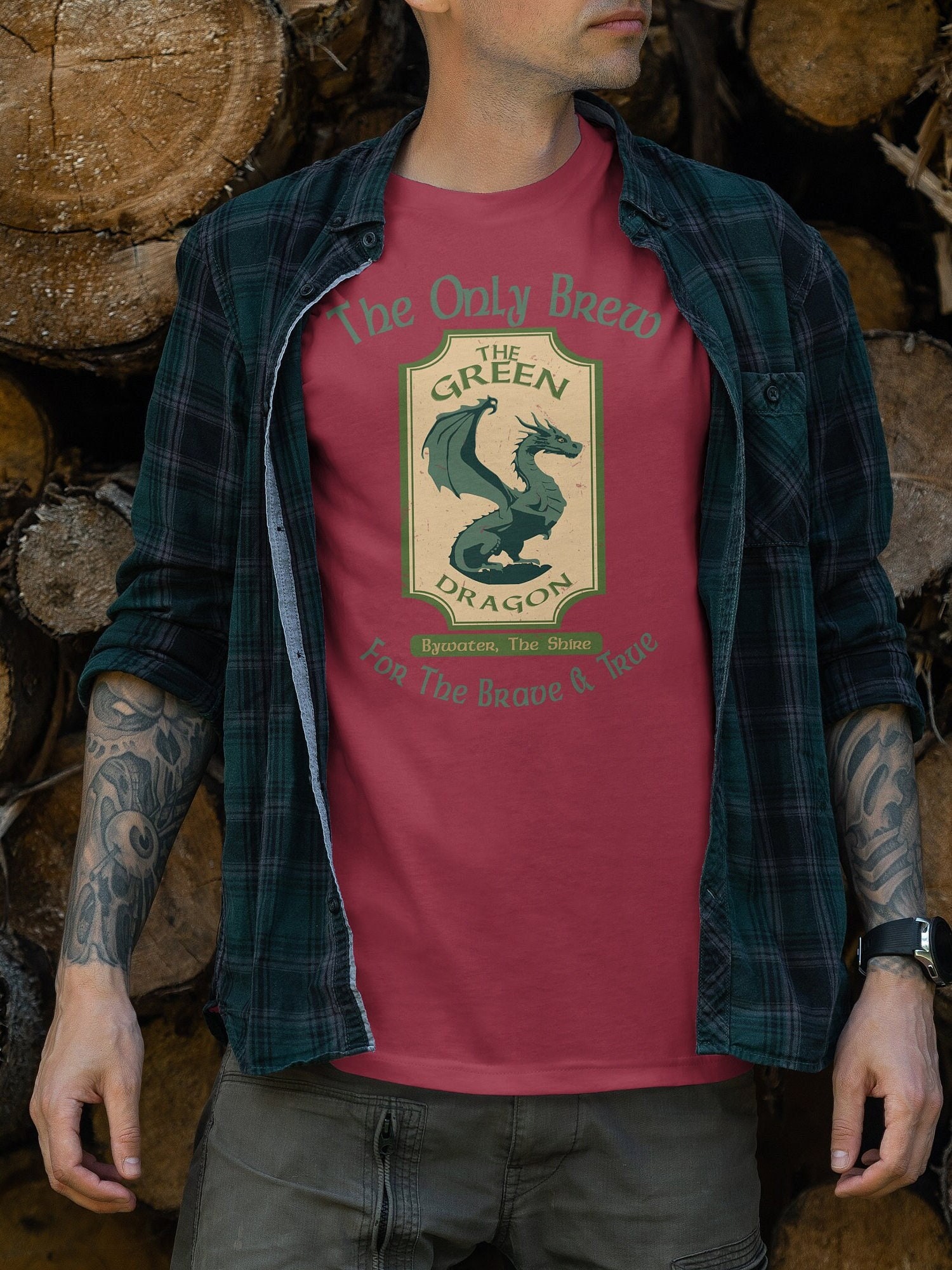 Green Dragon Lord of the Rings Middle Earth Shirt - Heavyweight Unisex ...