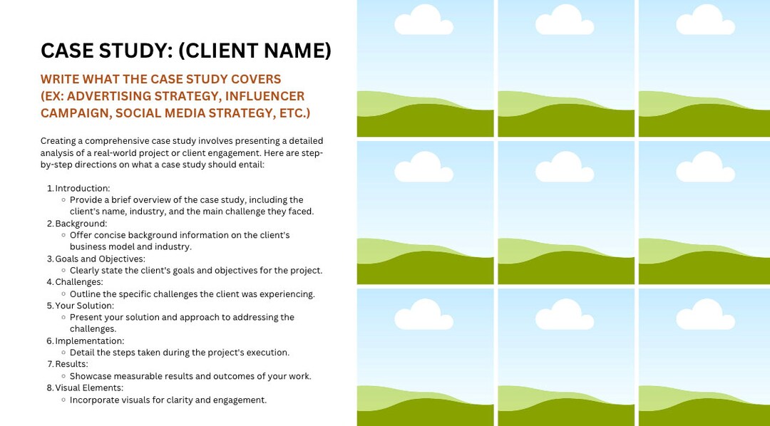 Case Study Templates - Etsy