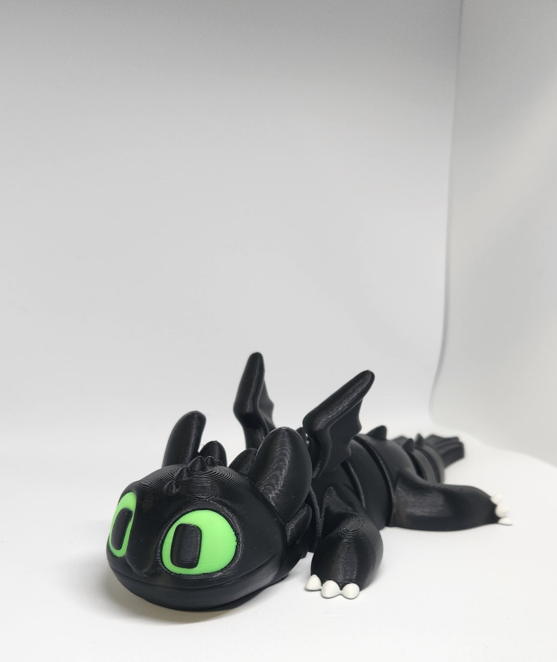 3D Printed Figures Toothless Articulated Dragon Statue Fidget - Etsy