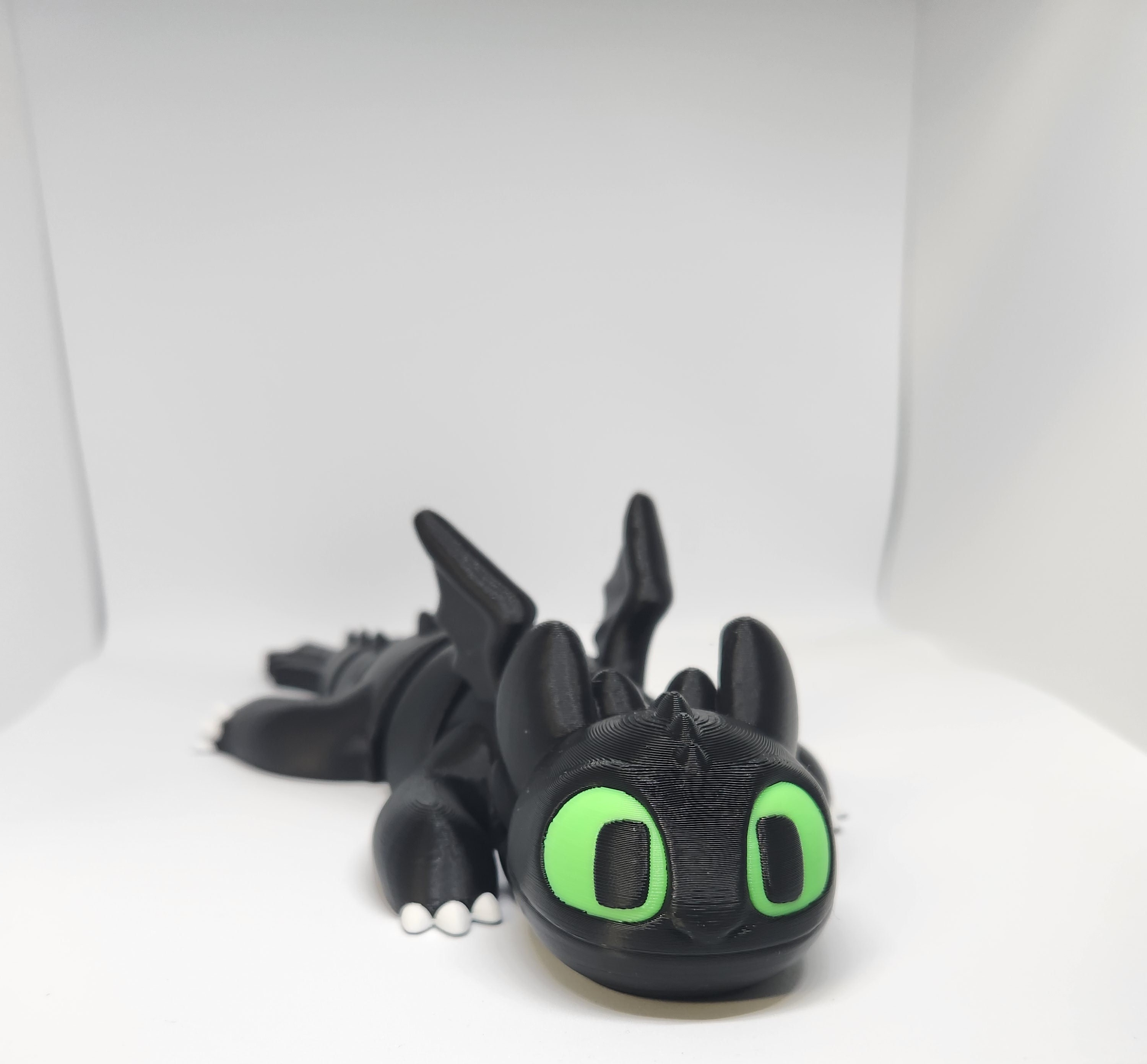 3D Printed Figures Toothless Articulated Dragon Statue Fidget - Etsy Canada