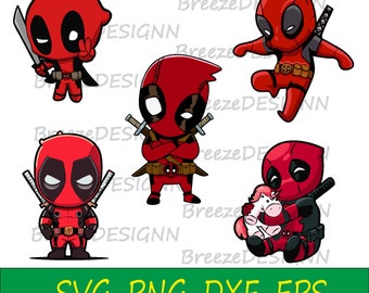 Deadpool Svg ,clipart, Cricut, Digital Vector Cut File, Svg, Png, Dxf ...