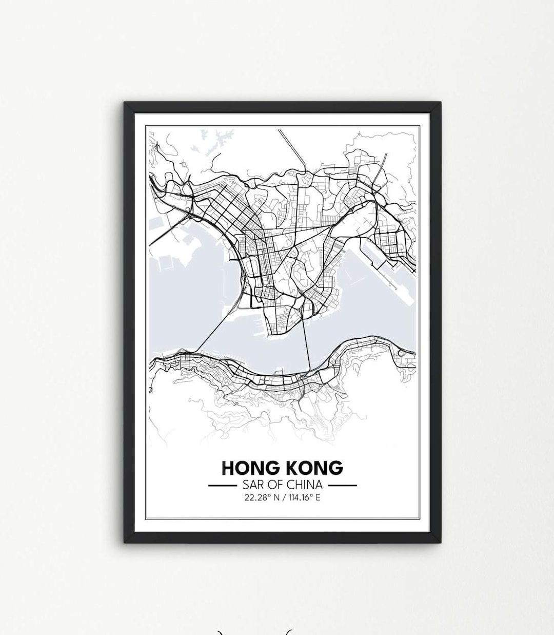 Hong Kong Street Map - Etsy