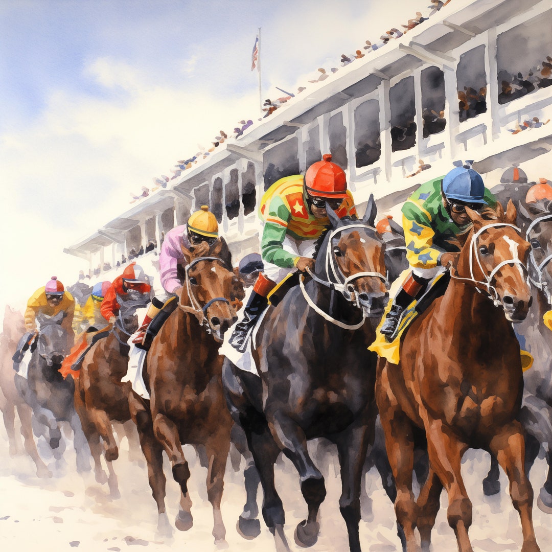 Group of Horses Racing in Kentucky Derby (digital Download) - Etsy