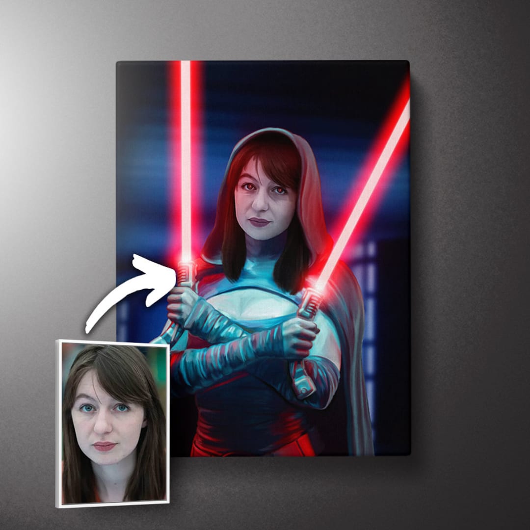 STAR WARS Custom Female Sith Lord Poster, Dual Lightsabers ...