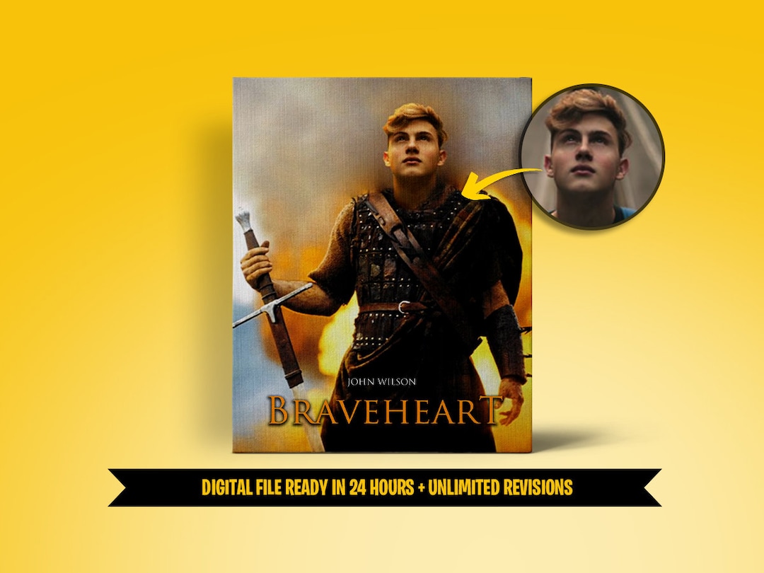 THE BRAVEHEART Movie Poster Personalized Portrait Unique Father's Day ...