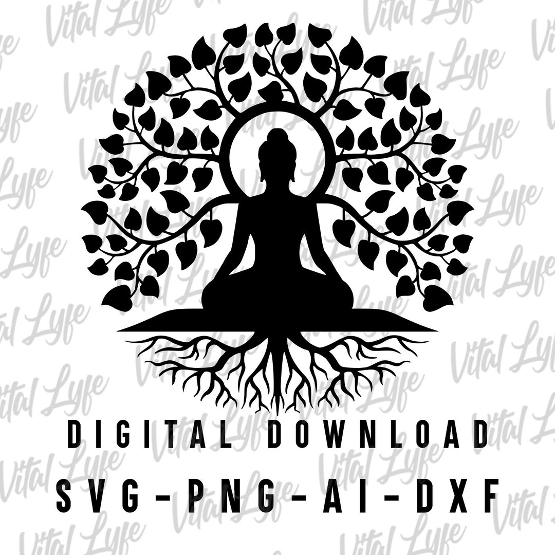 Yoga Tree Decal | Digital Download | Svg, Ai, Png, Dxf Files | Cut ...