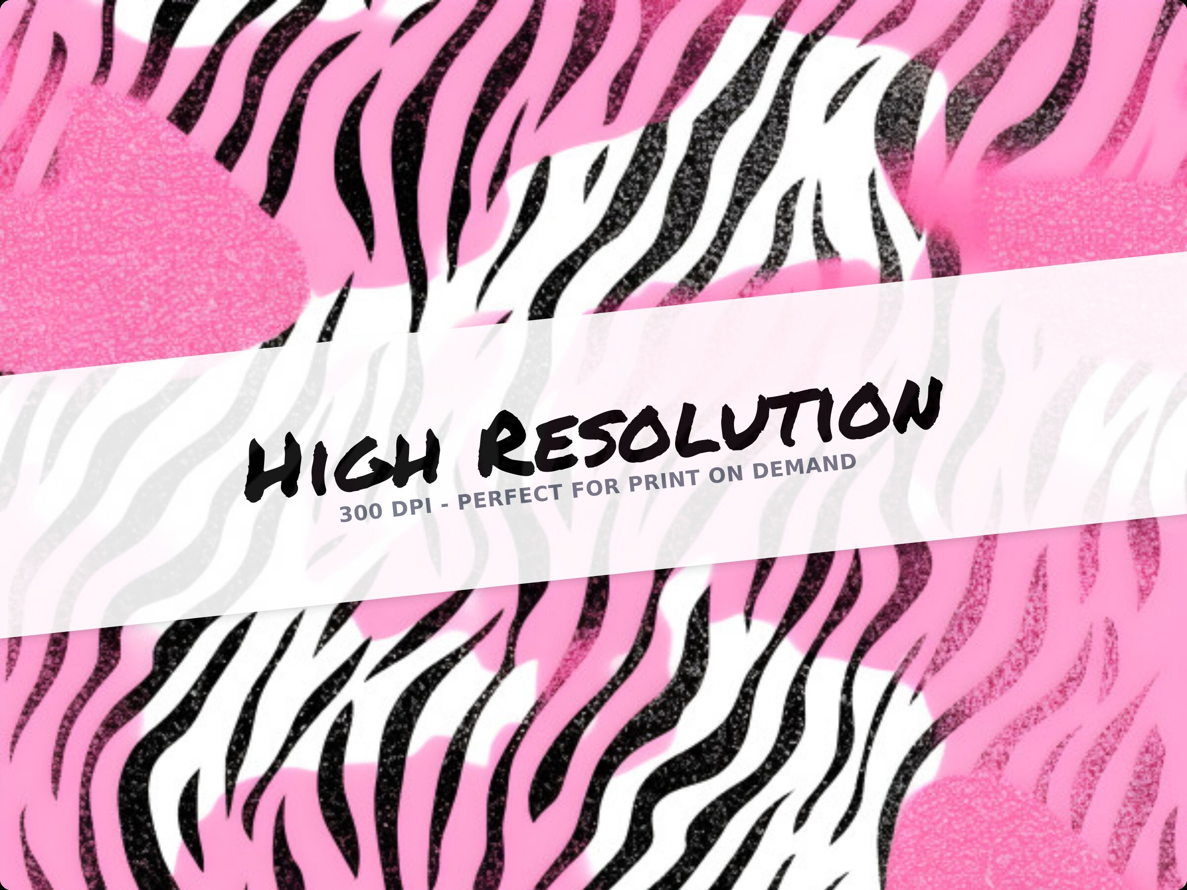 Pink Glitter Zebra Seamless Patterns PNG Digital Download - Etsy