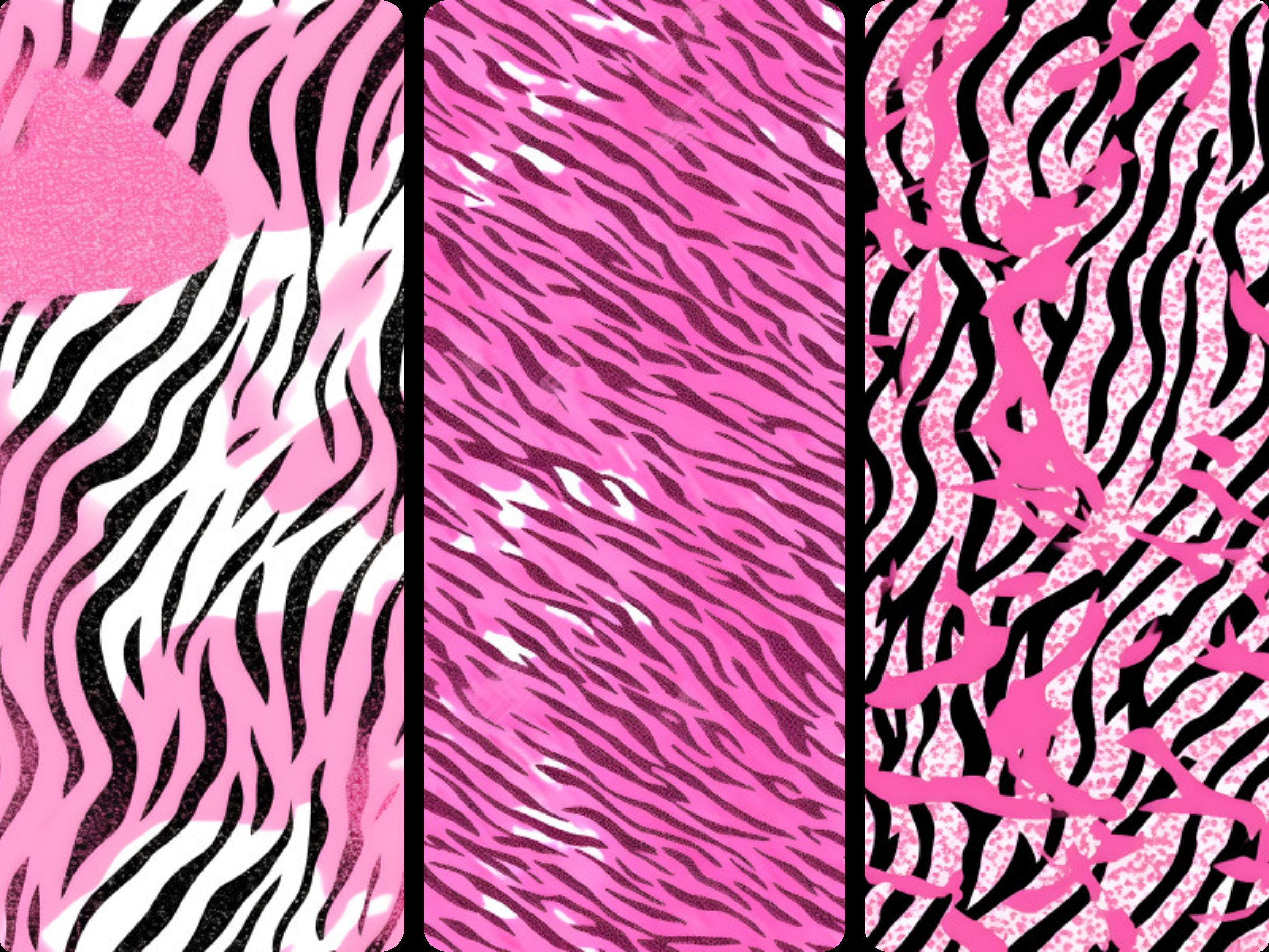 Pink Glitter Zebra Seamless Patterns PNG Digital Download - Etsy