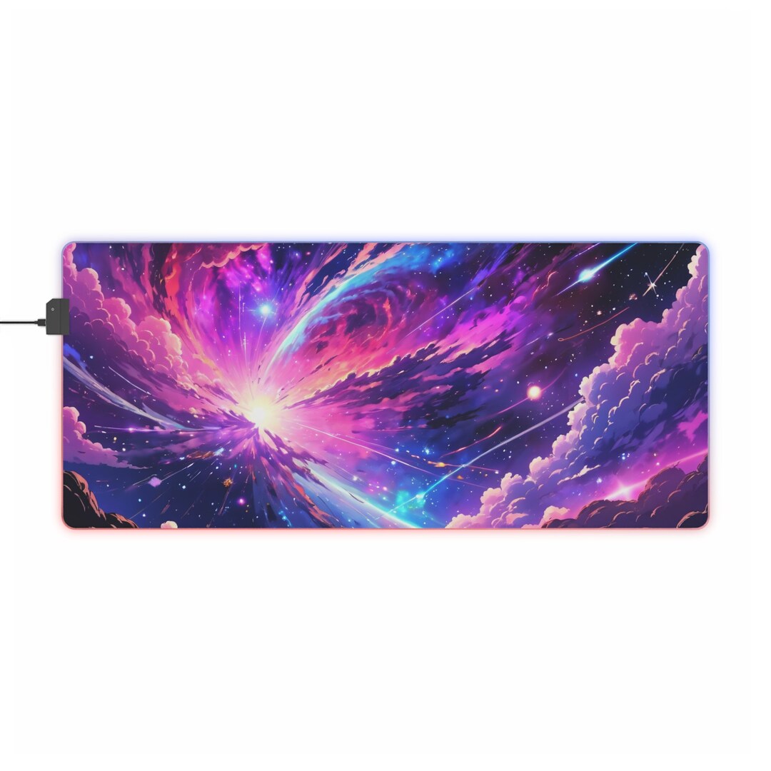 Space Desk Mat, Space Mouse Pad, Cool Desk Mat, Cool Mouse Pad, LED ...
